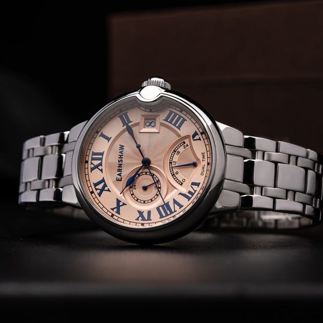 Barallier Retrograde Dual Time Salmon Blue – Watches.com