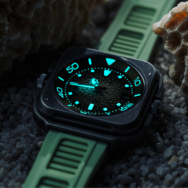 OLTO-8 Coral Steward Diving Automatic Watch Retro Green – Watches.com