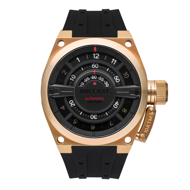 Ballast Valiant Gauge Automatic Rose Gold Black – Watches.com