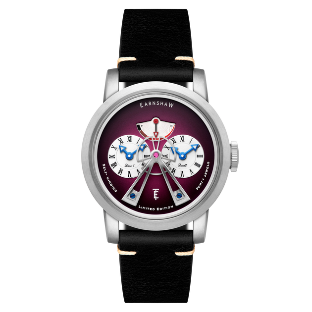 Thomas Earnshaw Heritage Beaufort Power Reserve Dual Time Automatic Pu ...