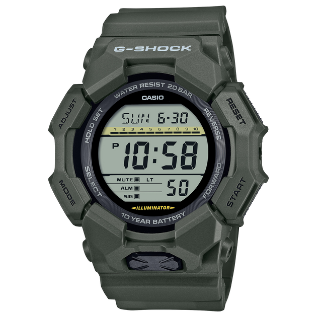 G-Shock GD010 Rugged Digital 10 Year Battery Green | Watches.com