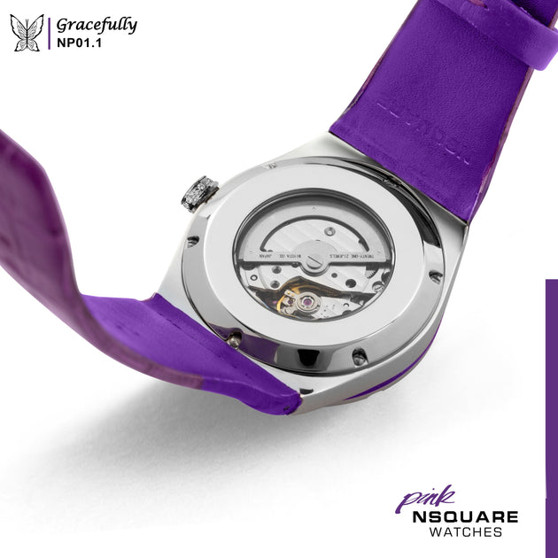 Nsquare Pink Gracefully Automatic 40mm Purple – Watches.com