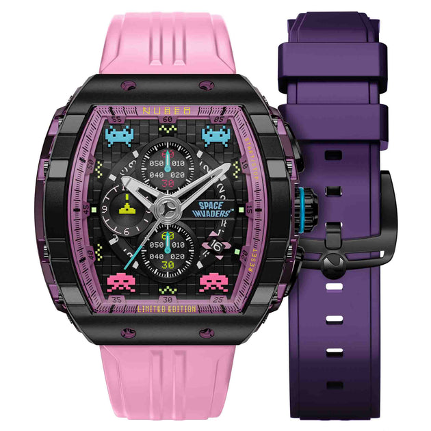 Nubeo Magellan Chronograph Space Invaders Limited Edition Nebula Purpl ...