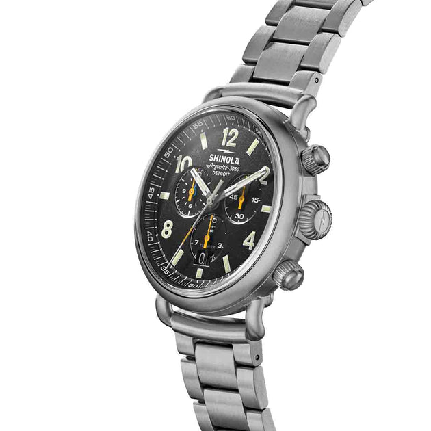 Shinola Runwell Chronograph West Wind 42mm Gift Set Black | Watches.com