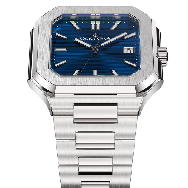 Oceaneva Tenuis Ultra‑Thin Swiss Automatic Blue – Watches.com