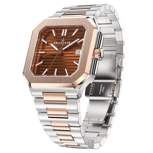 Oceaneva Tenuis Ultra-Thin Swiss Automatic Brown Rose Gold – Watches.com