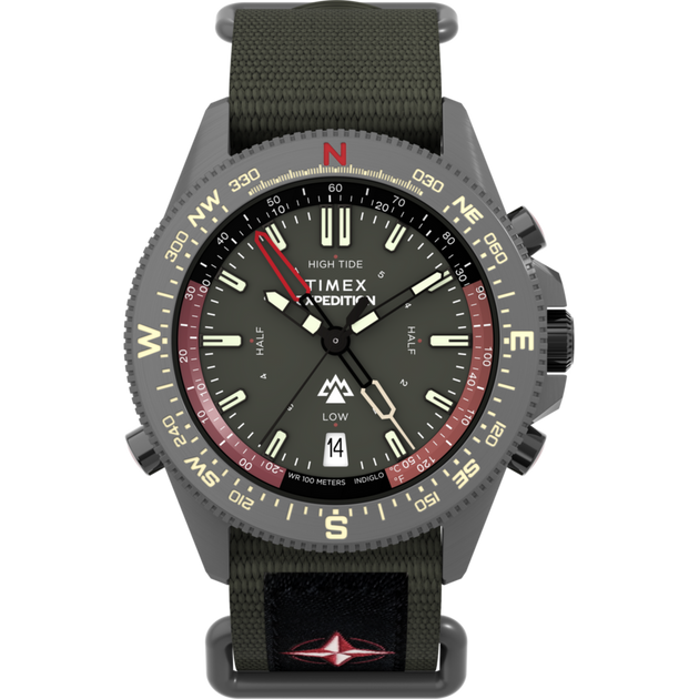 Timex Expedition North Tide Temp Compass 43mm Silver Black | Watches.com