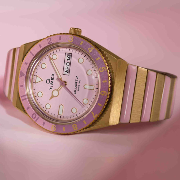 Timex Q 36mm Pastel Pink SS | Watches.com