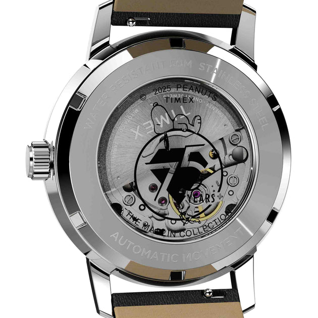 Timex Marlin x Peanuts 75th Anniversary Edition Automatic 40mm Silver ...