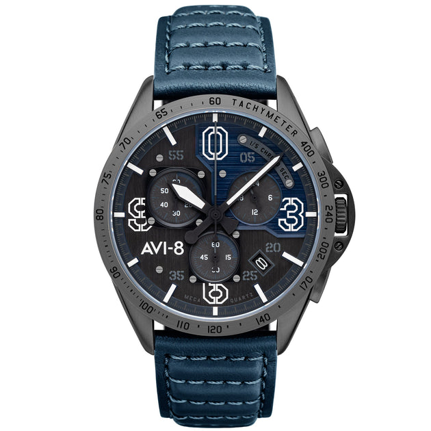 AVI-8 P51 Mustang Blakeslee Chronograph Air Blue – Watches.com
