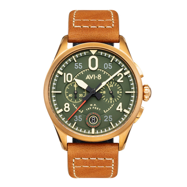 AVI-8 Spitfire Lock Chronograph Bronze Green | Watches.com