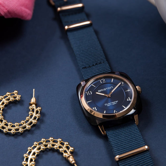 Briston Clubmaster Chic HM Gold Midnight Blue | Watches.com