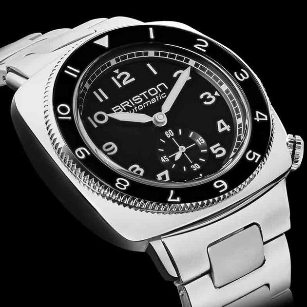 Briston Clubmaster Legend Automatic Small Second Black SS | Watches.com