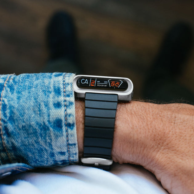 California Watch Co. PCH Driver Jump Hour Brushed Silver Black ...