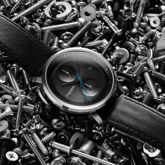 California Watch Co. Golden Gate Chrono Leather Silver Black | Watches.com