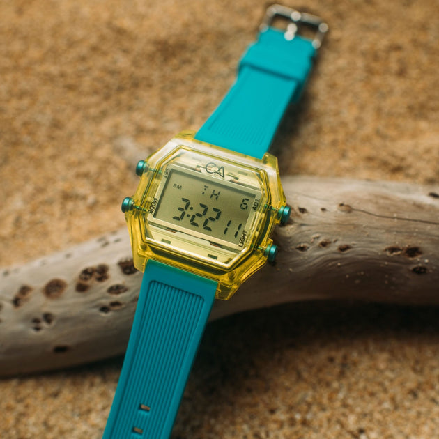 California Watch Co. Venice Beach Digital Yellow Teal | Watches.com