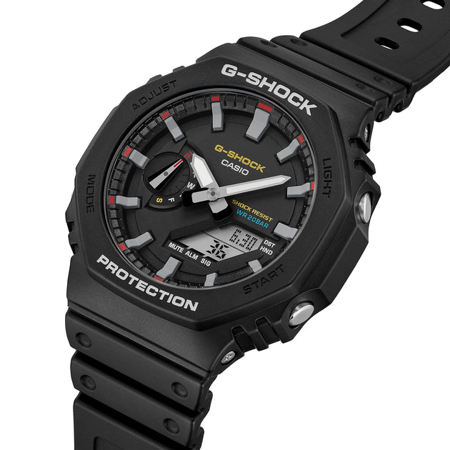G-Shock GA2100 Origin Colors Ana-Digi Black Red | Watches.com
