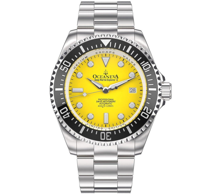 Oceaneva Deep Marine Explorer II Automatic 1250M Pro Diver Yellow Limi ...