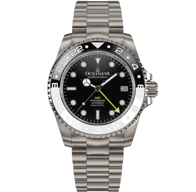 Oceaneva Titanium Deep Marine Explorer GMT Automatic 1250M Black ...