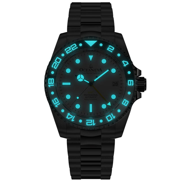 Oceaneva Titanium Deep Marine Explorer GMT 1250M White Black – Watches.com