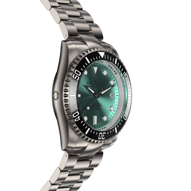 Oceaneva Titanium Deep Marine Explorer II Automatic 1250M Aquamarine B ...