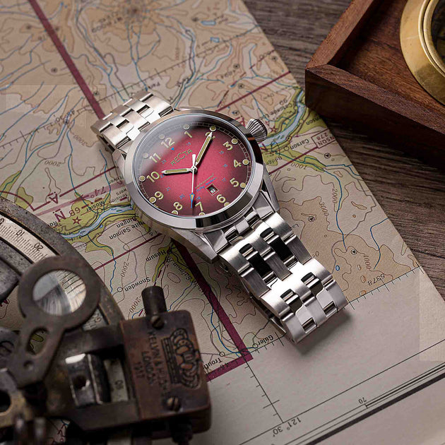 Recta Cavalier 3 Hands Date Red – Watches.com