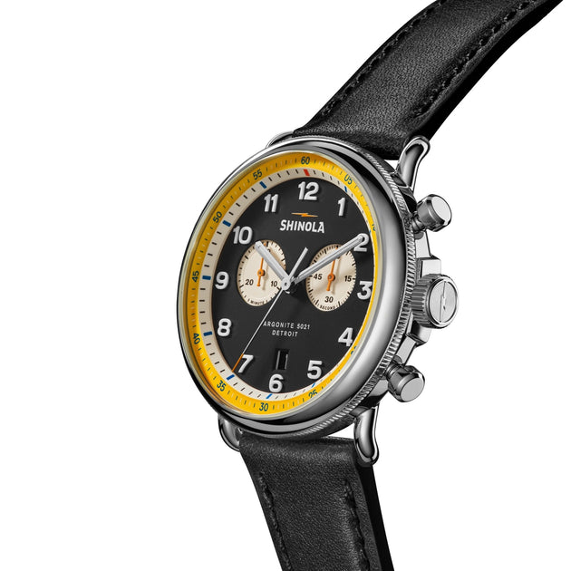 Shinola Canfield Chrono Model C56 43mm Black | Watches.com