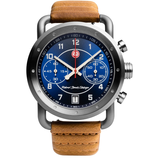 Szanto Icon Roland Sands Signature Chronograph Blue Tan | Watches.com