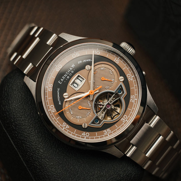 Baron Grand Date Calendar Open Heart Automatic Ghost Grey – Watches.com