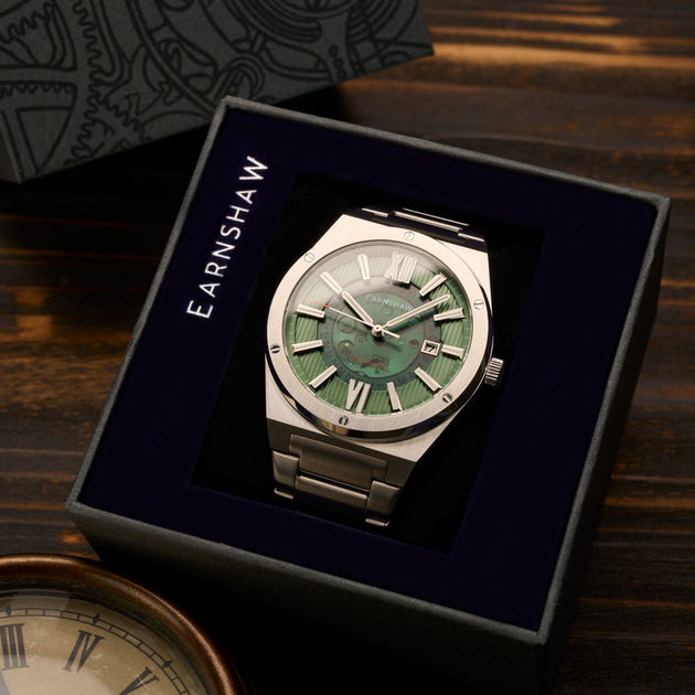 Thomas Earnshaw Discovery Drake Skeleton Automatic Mist Green | Watches.com