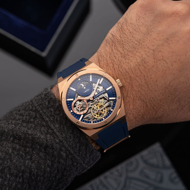 Drake Dual Time Automatic Indigo Blue – Watches.com