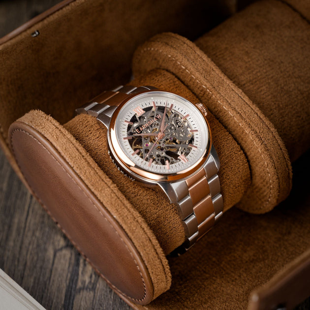 Thomas Earnshaw Heritage Cornwall Skeleton Automatic Two Tone White ...