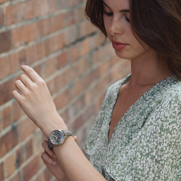 Ladies Anning Skeleton Automatic 3 Hands Swan Cloud – Watches.com