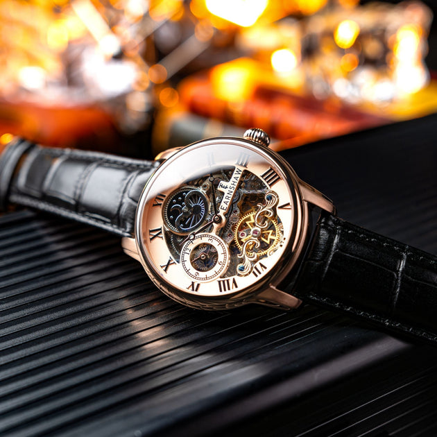 Longitude Automatic Skeleton Copper Black – Watches.com