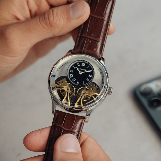 Thomas Earnshaw Scientists Faraday Double Barrel Automatic Saddle Brow ...