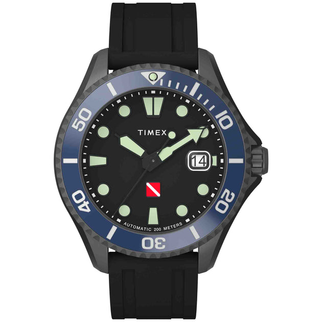 Timex Deep Water Tiburon Automatic 44mm Black | Watches.com
