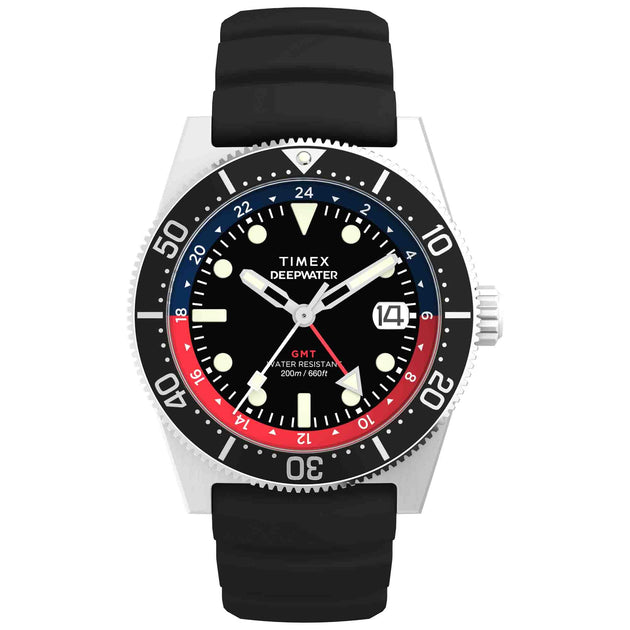 Timex Deepwater Reef 200 GMT 40mm Black | Watches.com