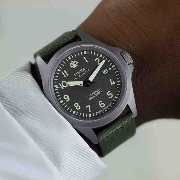 Timex Expedition North 41mm Titanium Automatic rPET Green | Watches.com