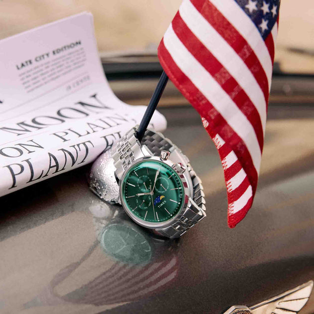 Timex Marlin Moon Phase Multifunction 40mm Green | Watches.com