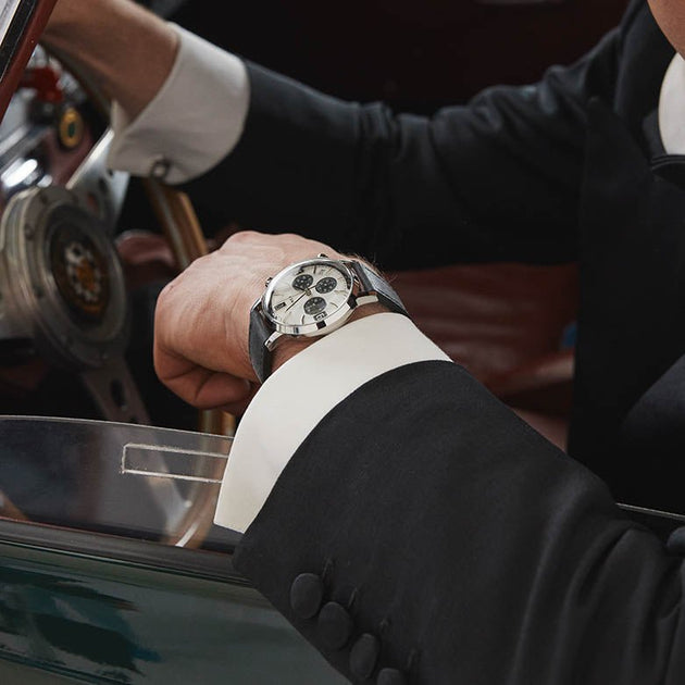 Timex Marlin Tachymeter Chronograph 40mm Silver Black | Watches.com