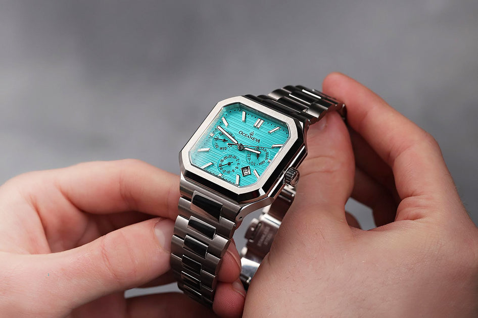 Oceaneva Tenuis Automatic Thin Calendar Teal – Watches.com