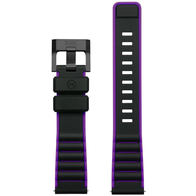 Xeric 20mm Black Purple Silicone Strap | Watches.com