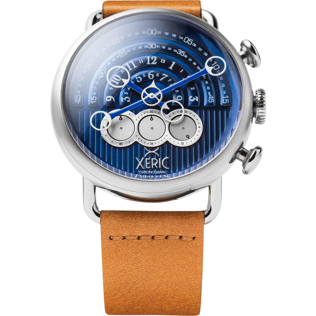 Xeric Halograph Chrono Sapphire Silver Navy | Watches.com