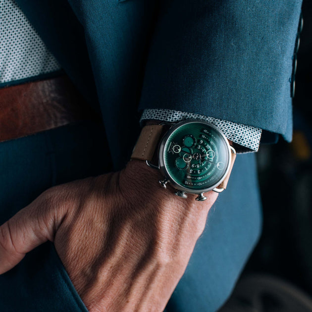 Xeric Halograph Chrono Sapphire Silver Pacific Green | Watches.com
