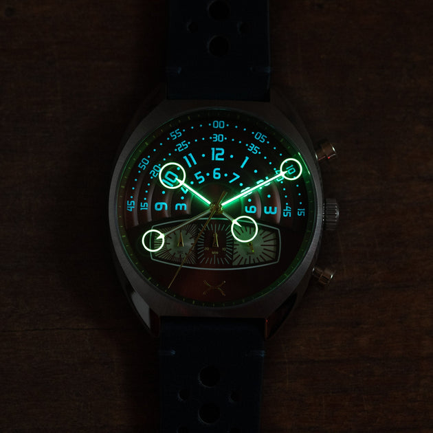 Xeric Halograph III Chrono Oxblood Blue | Xeric.com – Watches.com