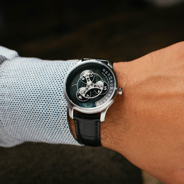 Xeric Triptych Automatic Wandering Hour Stone Edition Black Mother of ...