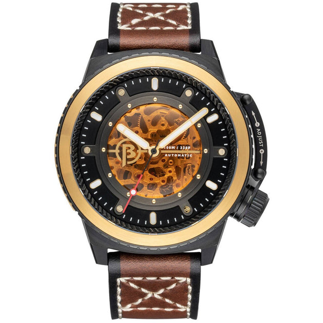 Ballast Trafalgar Skeleton Automatic Black Brown – Watches.com