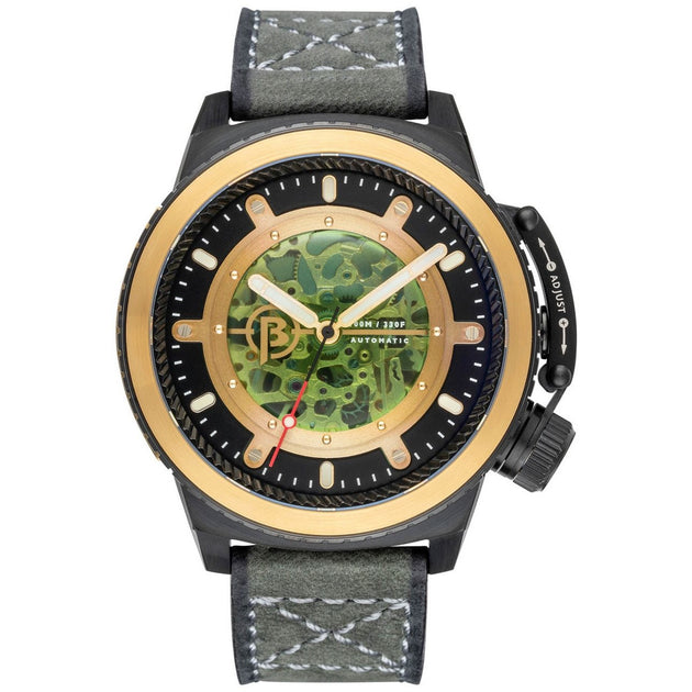 Ballast Trafalgar Skeleton Automatic Black Green – Watches.com