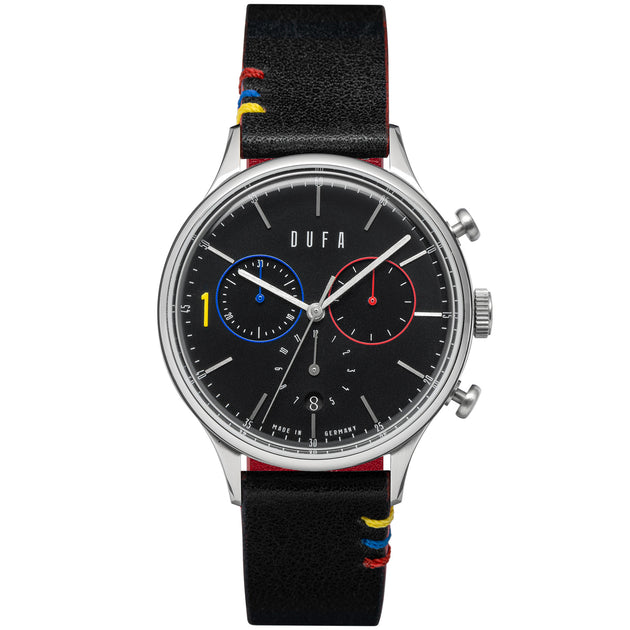 DuFa Bauhaus 100 Year Anniversary Van Der Rohe Chronograph Black ...